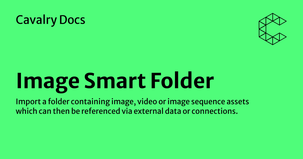 Image Smart Folder | Cavalry