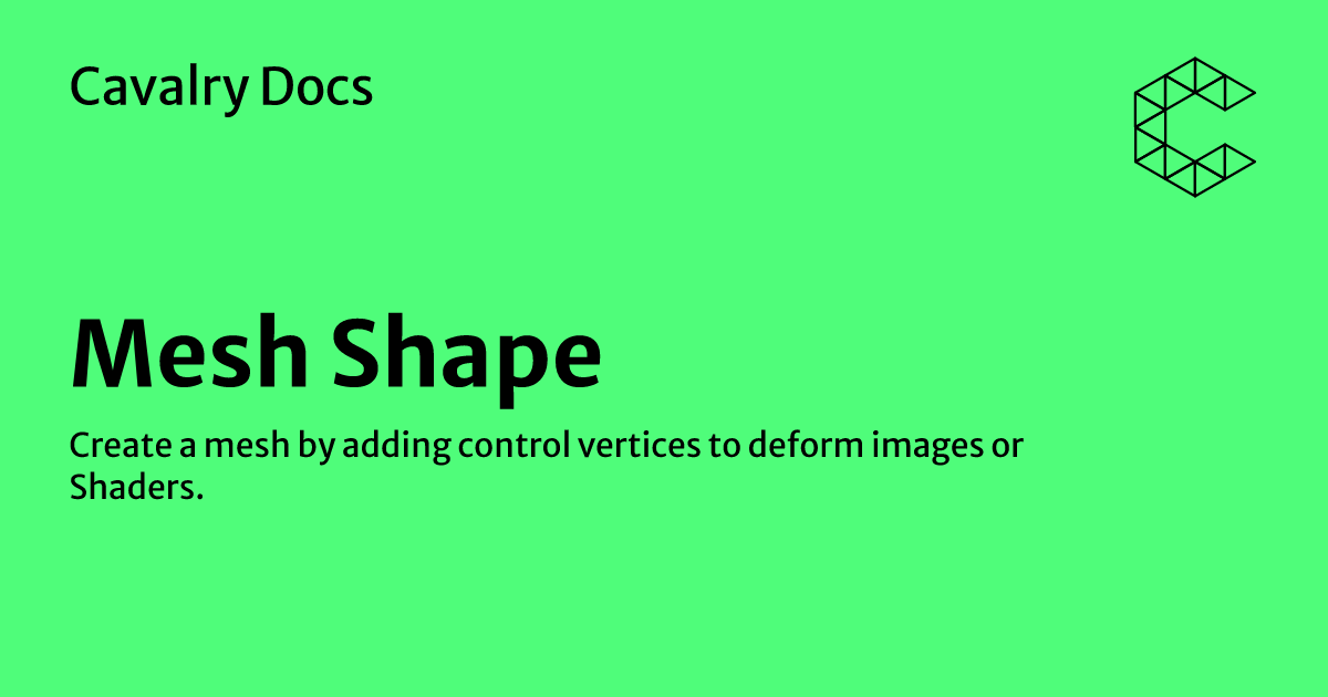 Mesh Shape | Cavalry