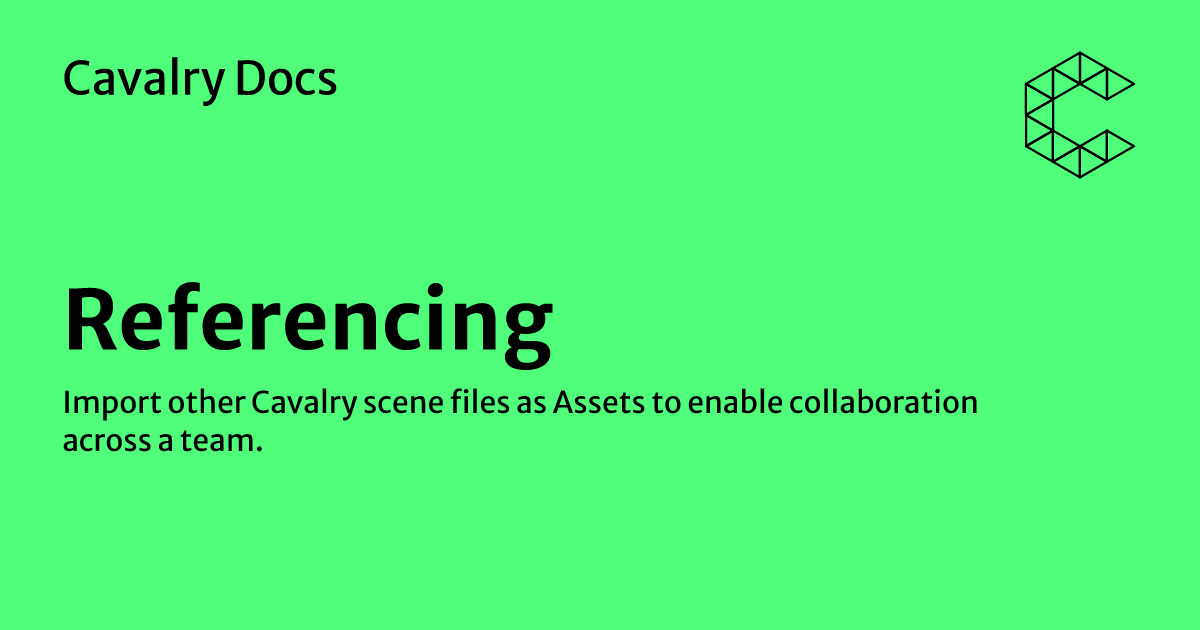 Referencing | Cavalry